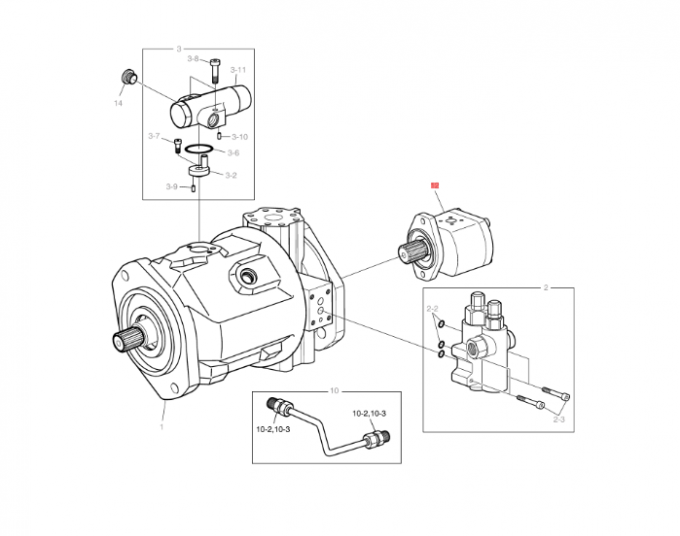 Dayu Doosan 80 hydraulic pilot pump low pressure pump A10VO71 K9006573