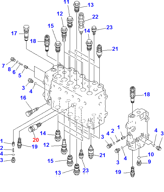 PC200-6 Excavator Relief Valve 723-40-90200