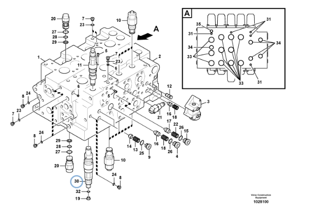 EC360B/C Excavator Relief Valve Main Control Overflow Valve VOE14577746